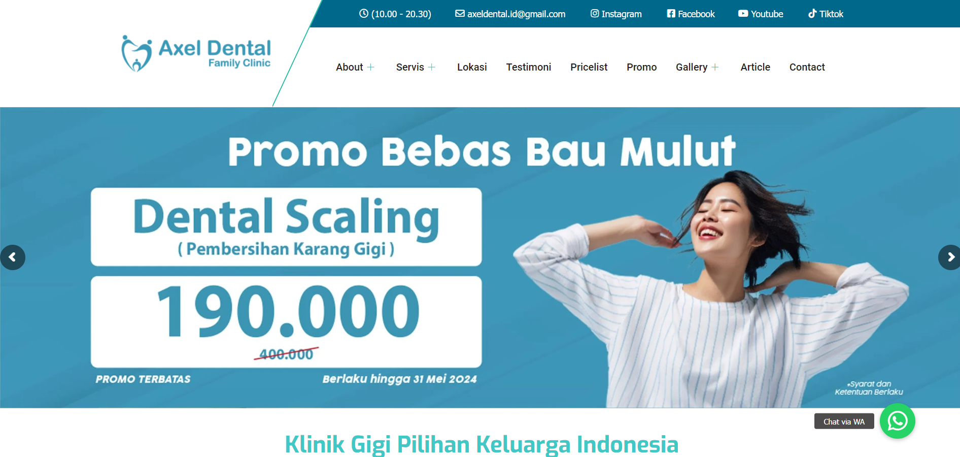 Axel Dental: Klinik Gigi Pilihan Keluarga di Bekasi - Ostife